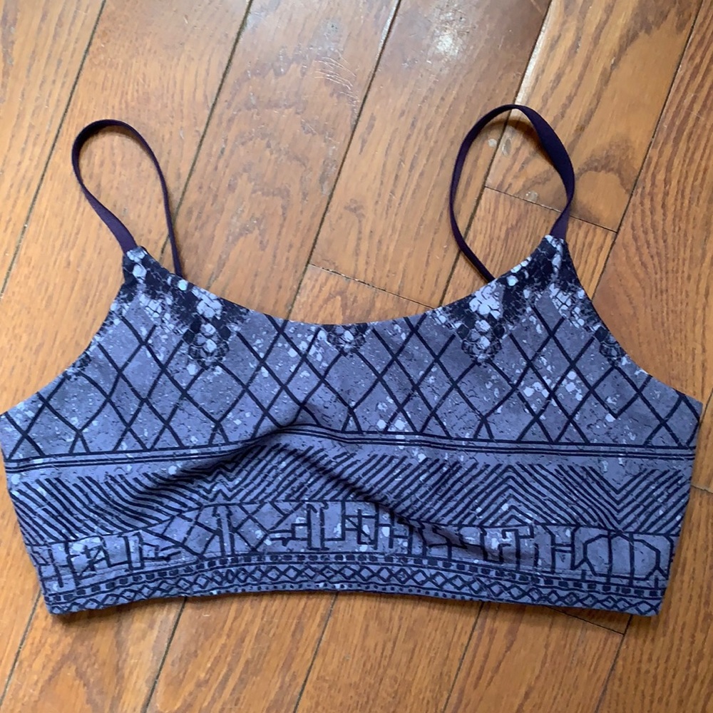 Manduka Purple Aztec & Snake Skin Sports Bra Size Lar… - Gem
